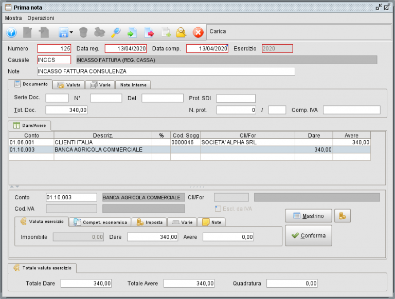 Gestione contabilità per cassa | Software gestionale Atlantis Evo